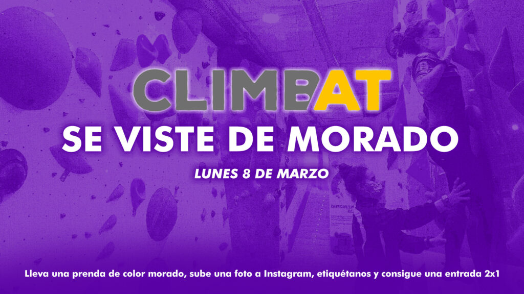 CLIMBAT SE VISTE DE MORADO - Inicio - Climbat | Climbing gyms