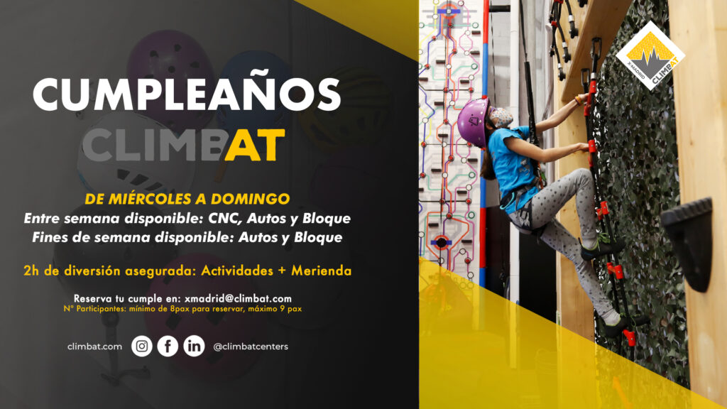 CUMPLES CLIMBAT X-MADRID - Inicio - Climbat | Climbing gyms